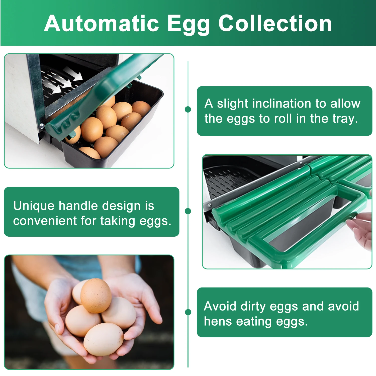 Heavy Duty Chicken Coop Nesting Box 3 Compartment Roll Out Nesting Box ...