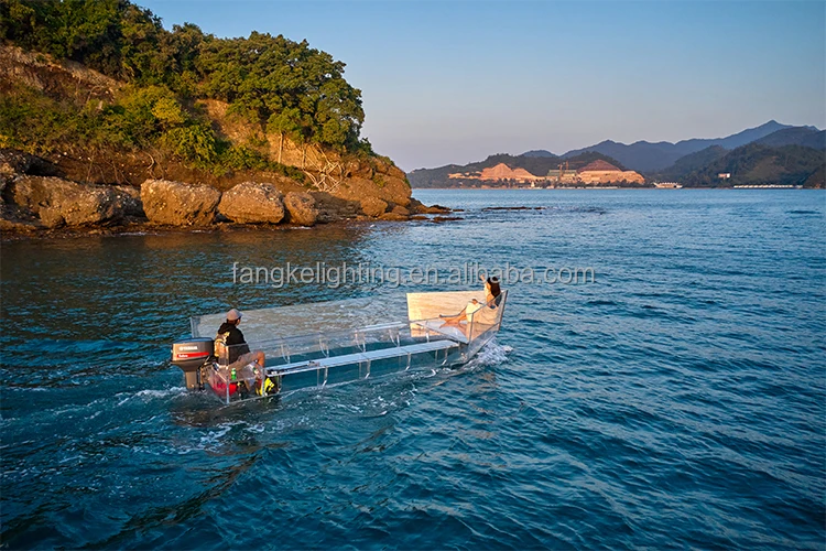 15 Person Crystal Cruise Ship Transparent Clear Boat With Engine Motor ...