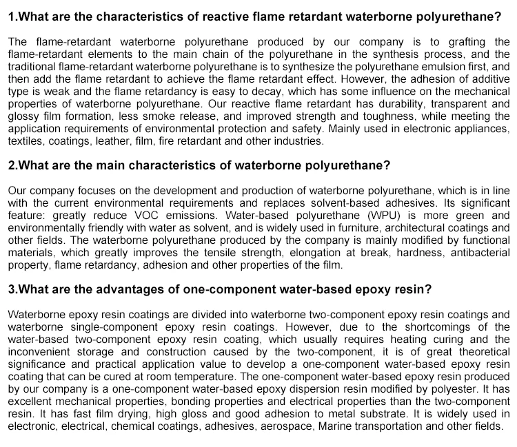 Fire Hose Coating Waterborne Polyurethane Resin High-strength Waterborne Polyurethane Emulsion ...