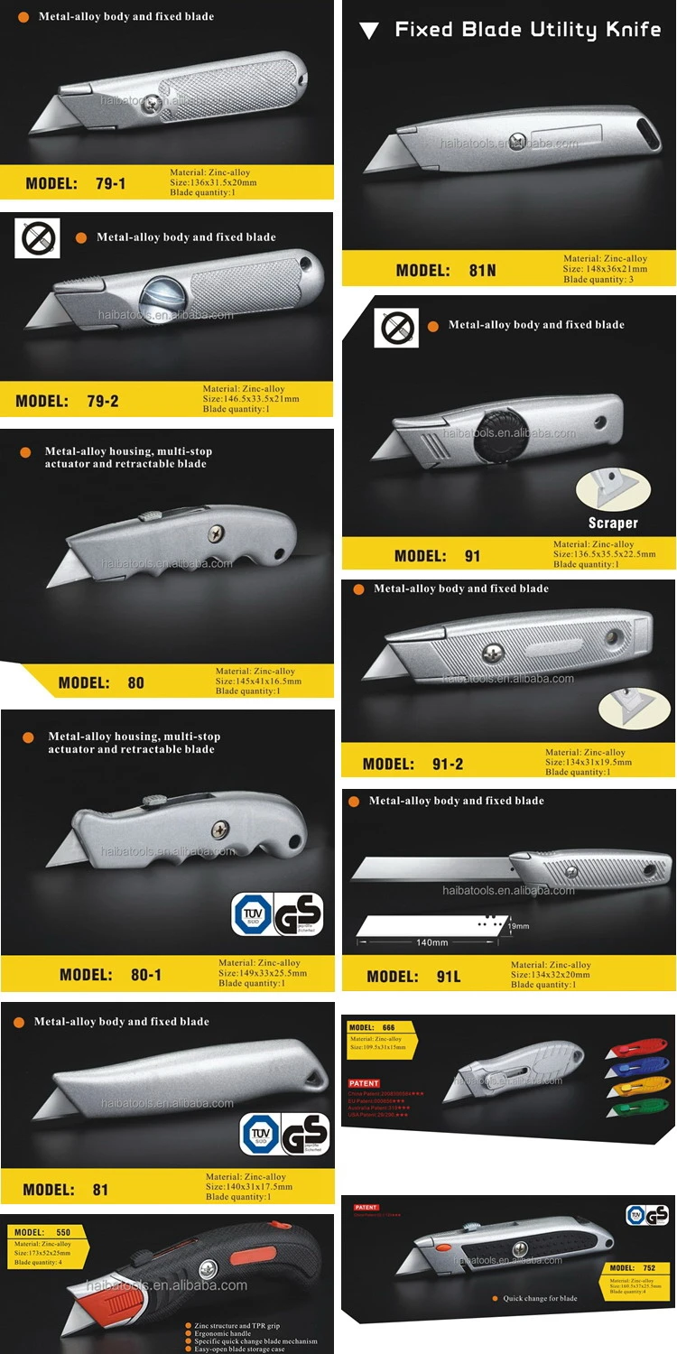 Hot 9 18 25 mm Snap off Cutter Knife Multi Function Box Paper Cutter ...