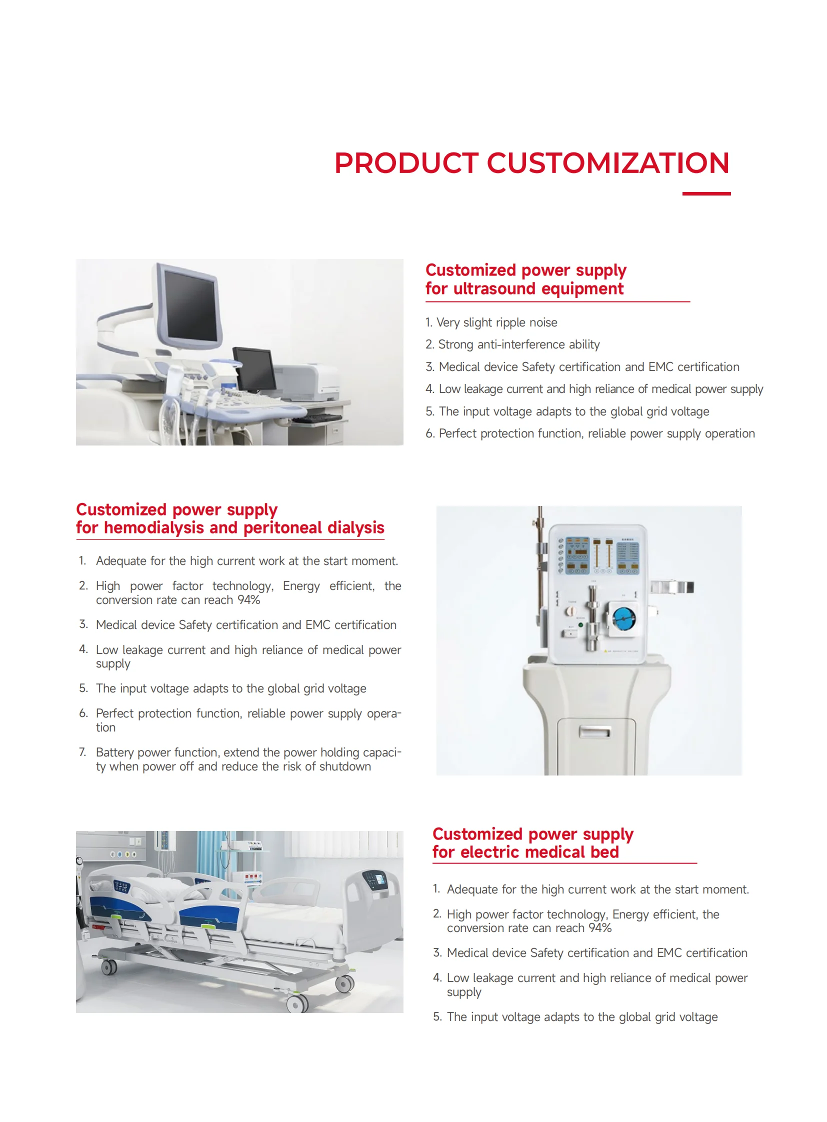 Intelligent Smart Medical Electronic Power Supply 20v 3a 133w Single ...