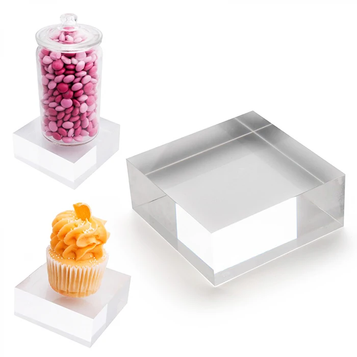 Custom Clear Solid Acrylic Cube Block Square Acrylic Goods Display Blocks Acrylic Jewelry ...