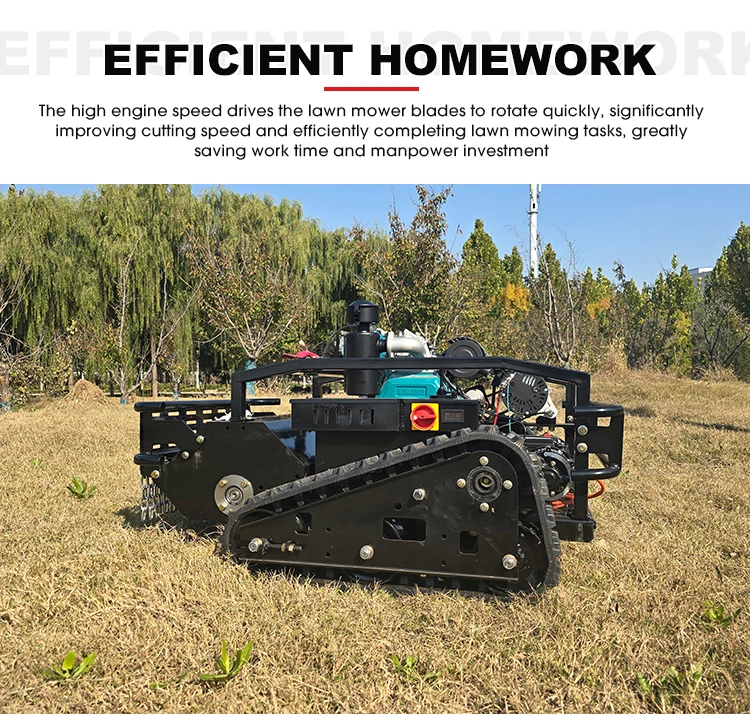 CE EPA Approved All Terrain Cordless Diesel Remote System Flail Lawn Mower DIY Industrial Grade ...