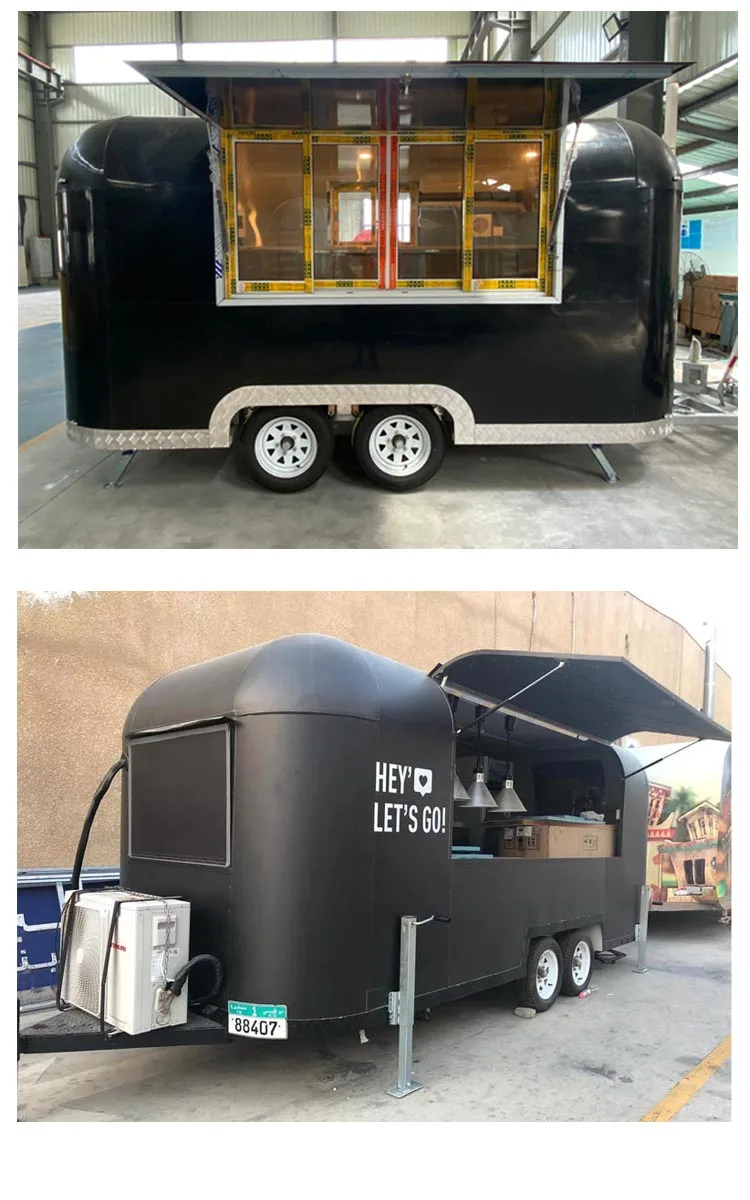 Outdoor Airstream Mobile Food Truck With Full Kitchen Ice Cream Foo ...