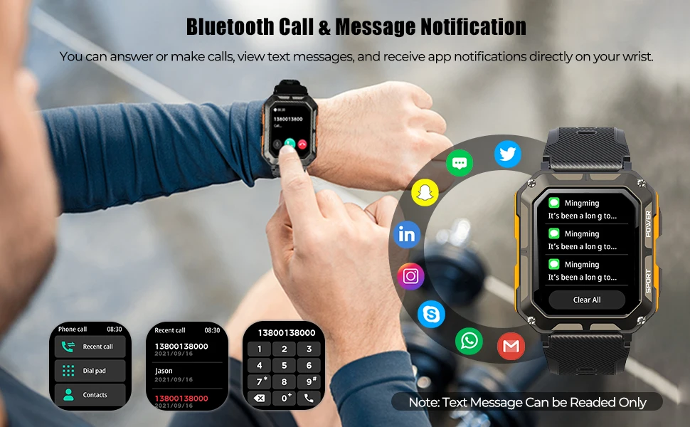 C22 C20 Pro Smartwatch - ROHS Certified & IP68 Waterproof