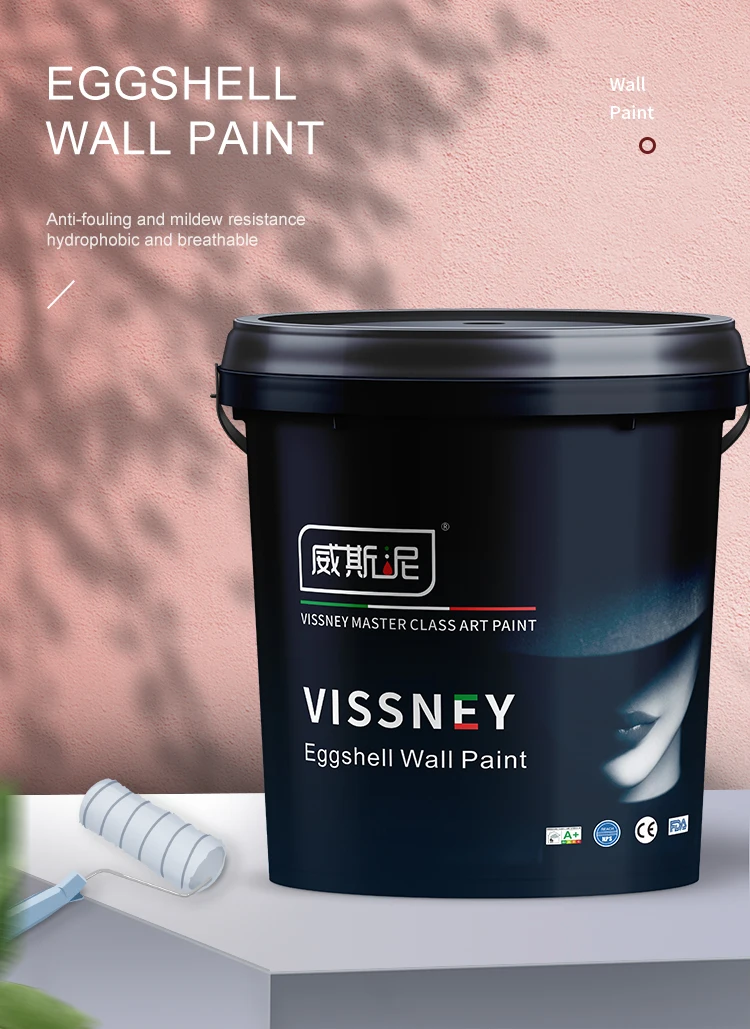Vissney Foshan Waterproof Paint Eggshell Wall Paint Washable Acrylic ...