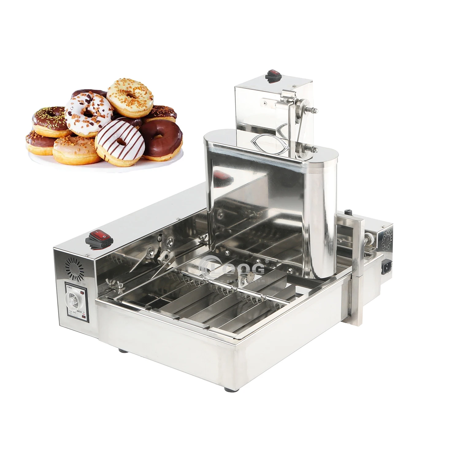 Alibaba.com: 110V 220V Stainless Steel Automatic Donuts Fryer 4 Rows ...