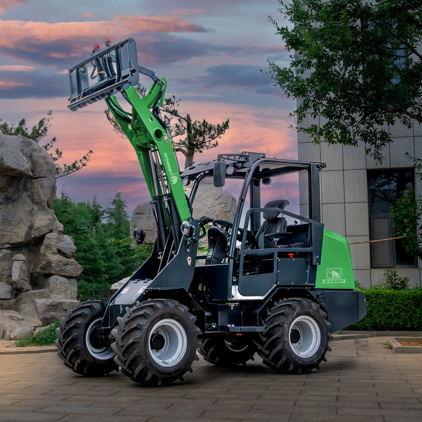 Front Wheel Loader Mammut 1.2 Ton Small Agriculture Farm Lithium ...