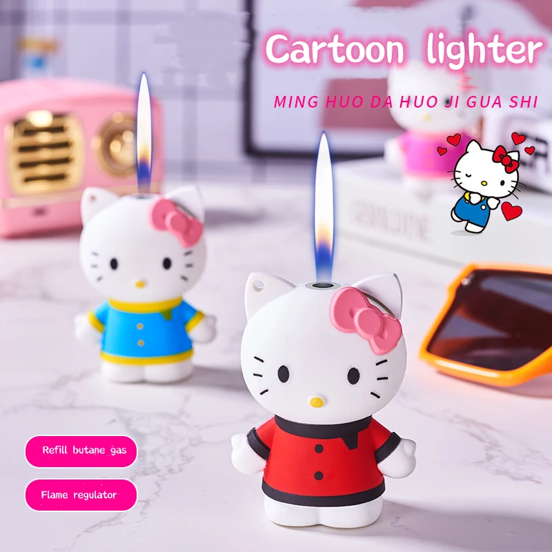 Wholesale 3d Hello Kitty Cartoon Lighter Open Fire Gas Lighter - Buy ...