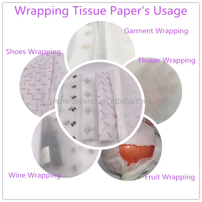 Custom Gloden Logo Black Packaging Paper for Product Wrapping