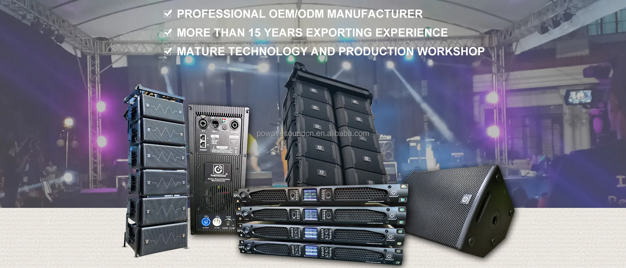 Professional Sound System - POWAVESOUND Line Array Speakers