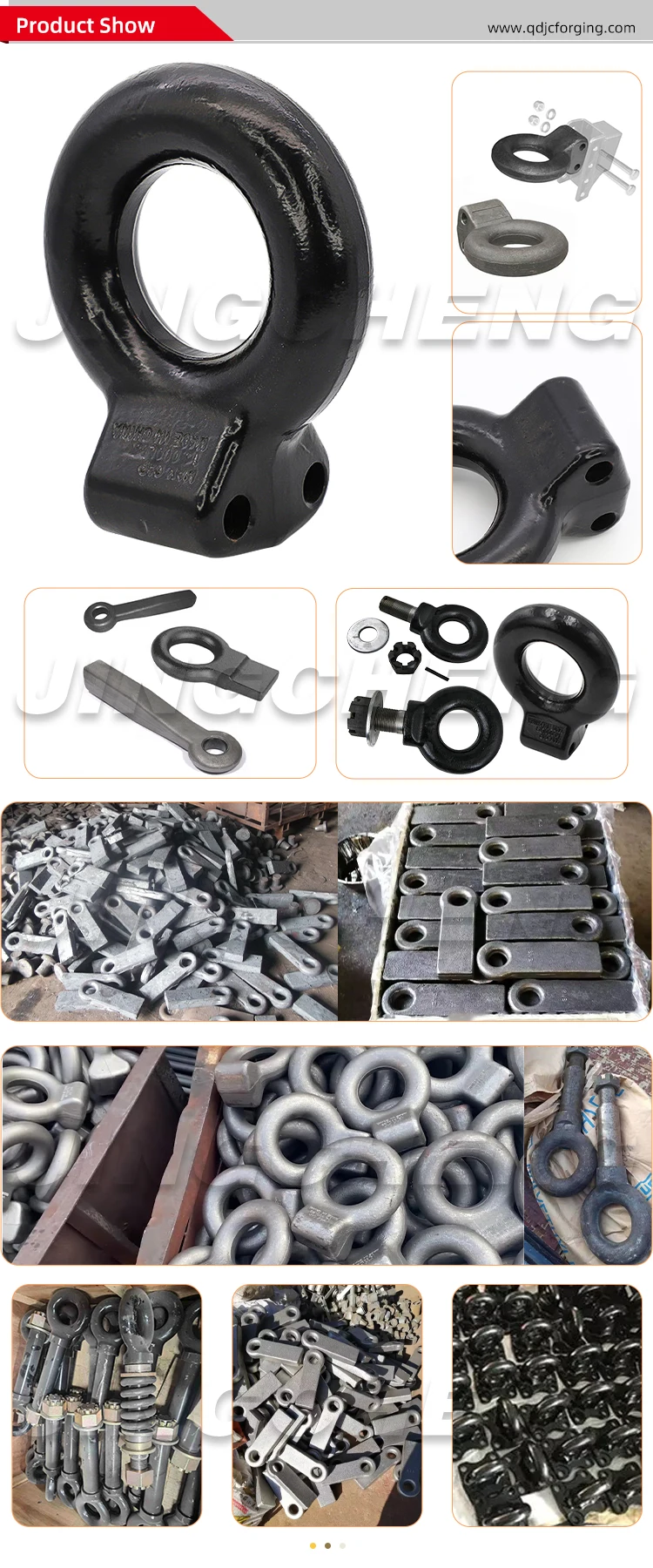China Factory Supply Raw Steel Pintle Hitch Lunette Ring 3-inch Id ...