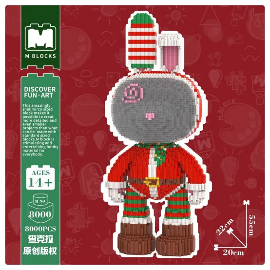 New Arrivals 3d Model Assembled Bearbrick 55cm New Year Xmas Diamond ...