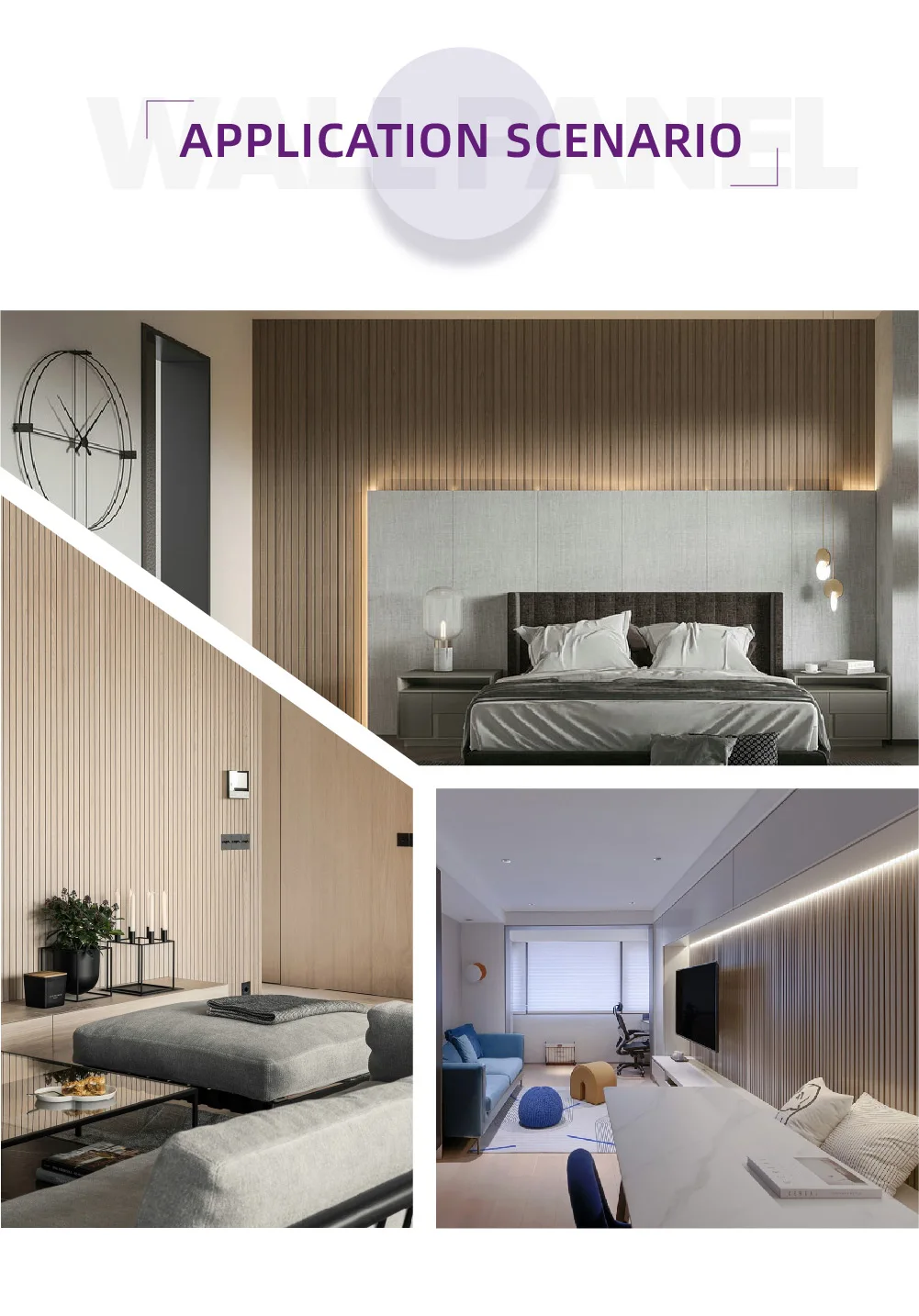 Wood Grain Surface Series Basement Interior Decoration Wall Panels ...