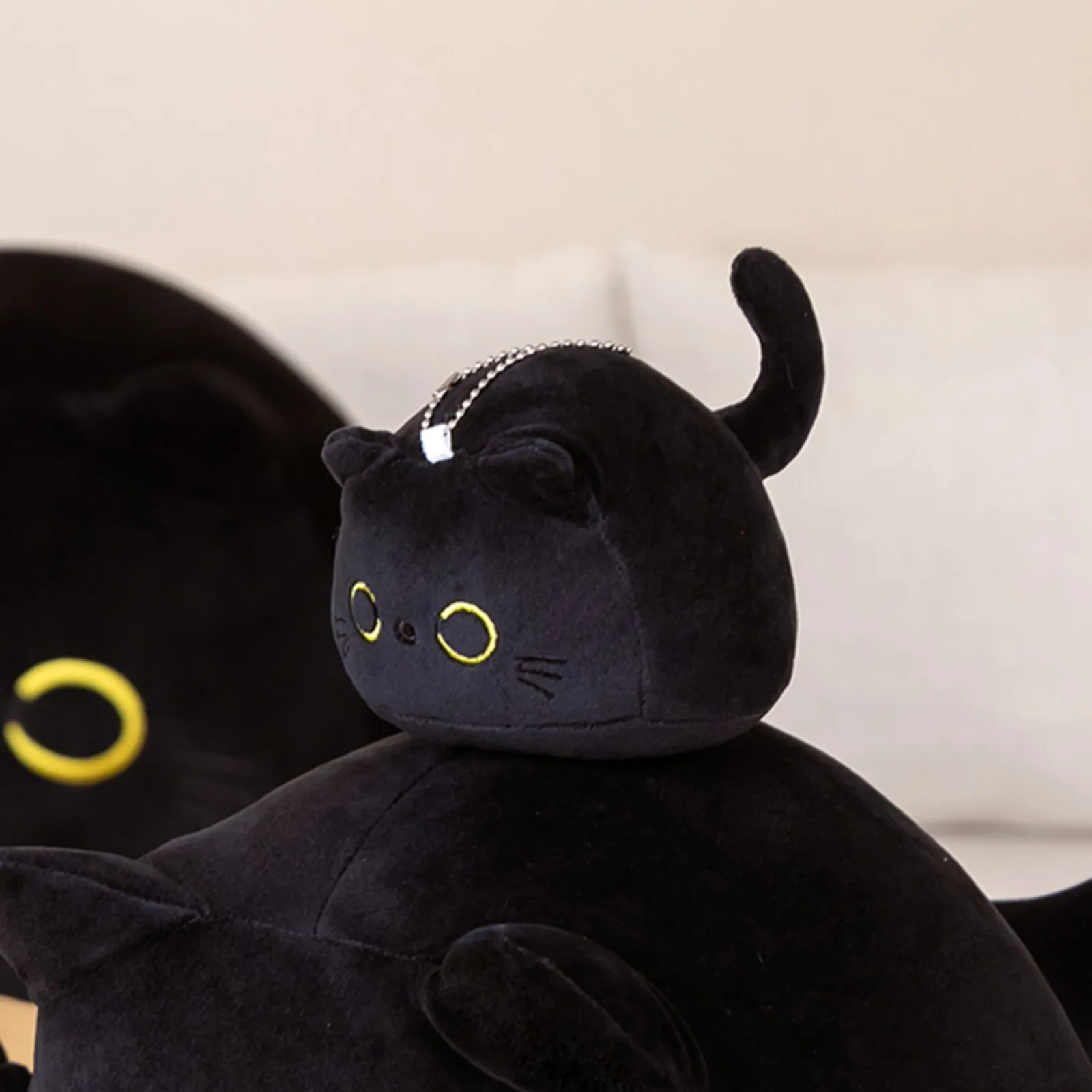Kawaii Black Cat Stuffed Animal Black Plush Cat - Buy Black Plush Cat ...