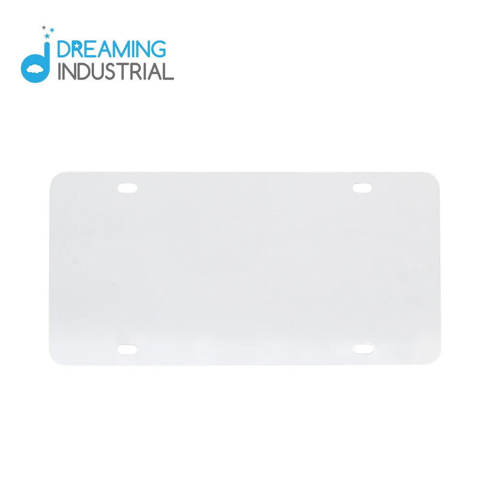 Four Holes Sublimation Blank Aluminum Car License Plate 6*12 Inch White ...