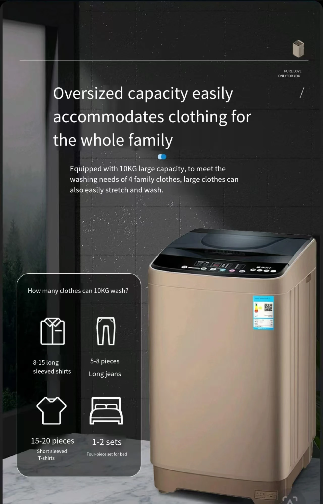 7kg Fully Automatic Household Wavy Washing Machine Blue Disinfection ...