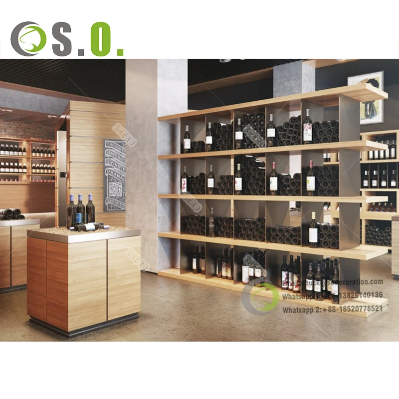 Retail Wine Shop Interior Design Decoration Wine Store Custom Shop ...