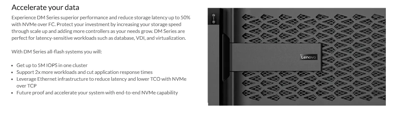 Lenovo Thinksystem DM5000F - Durable All-Flash Storage
