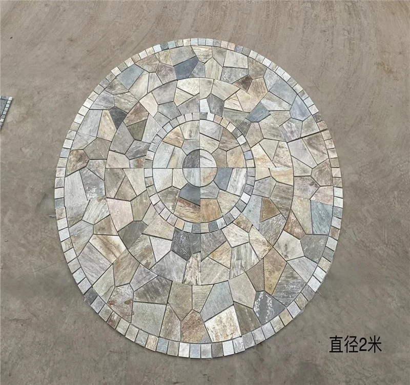 Square Shape Large Slate Mosaic Medallions For Patio - Buy Medallions ...