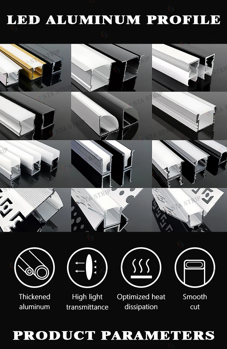 Lighting Decoration LED Aluminium Profile Trimless Recessed Gypsum ...