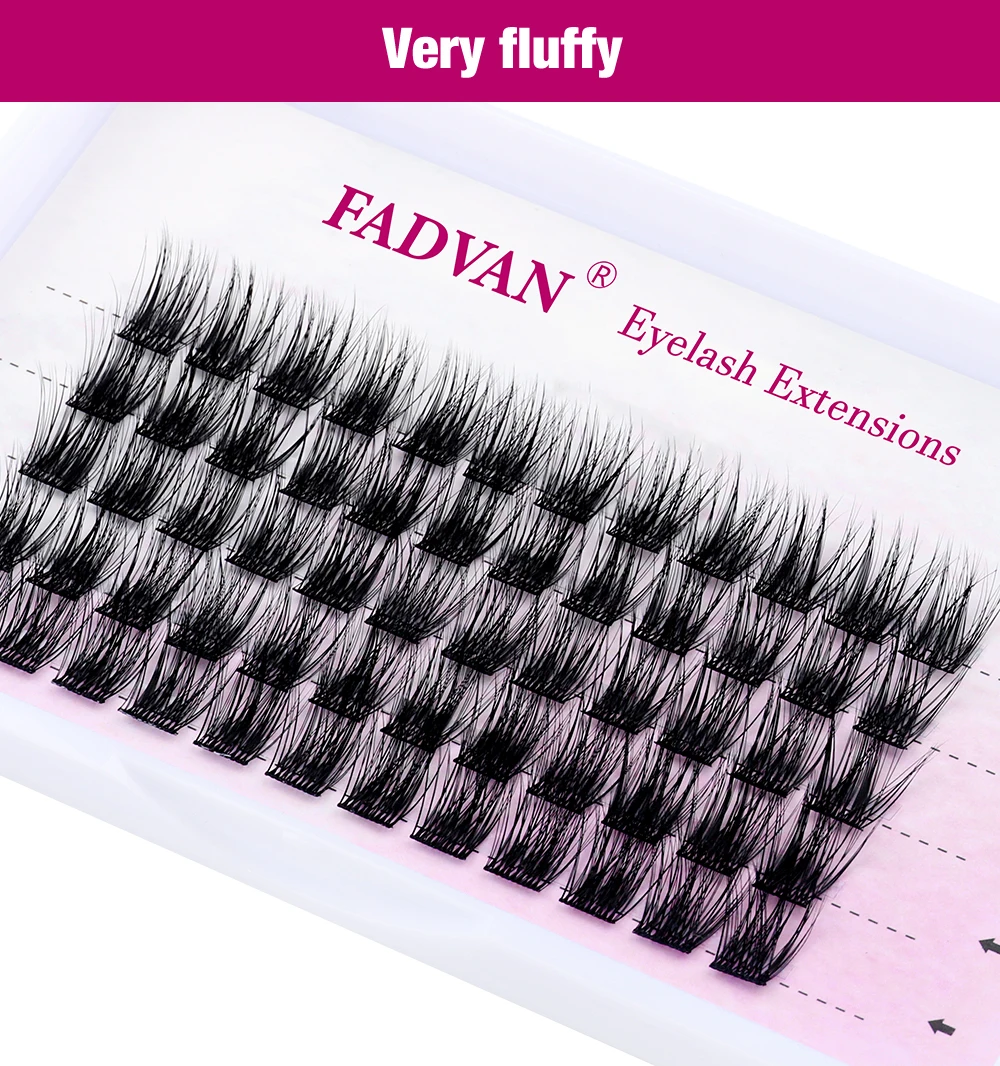 Wholesale Pre Cut Lash Segments Cluster Eyelashes Extension Natural ...