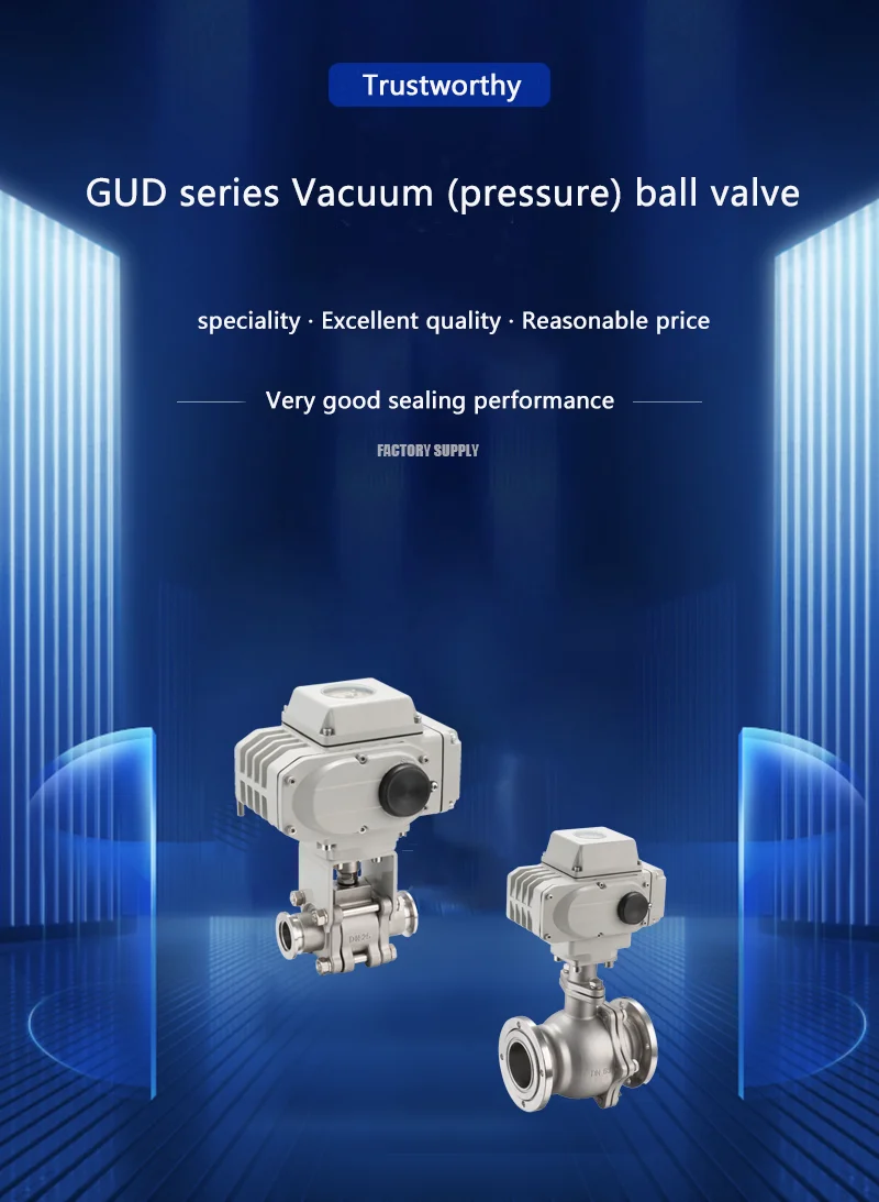 Gud-80p High-temperature Electric Vacuum Ball Valve For Flexible Thin ...