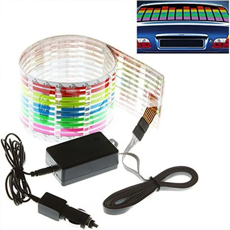 Hot Sell Windshield Sound Activated Equalizer El Car Sticker Led Light ...