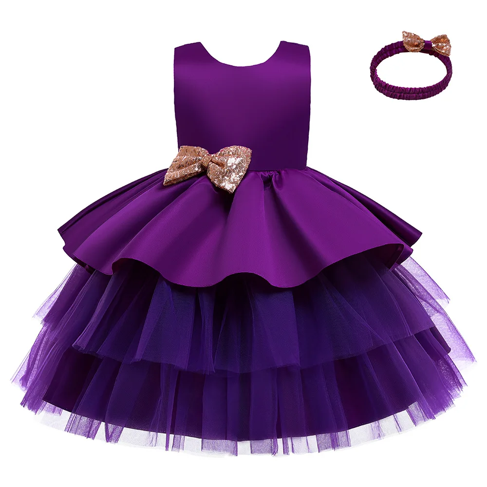 Girls Dresses Kids Princess Sleeveless Dress Girl Cake Design Party ...