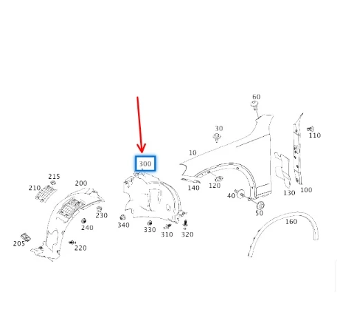 2536910403 For The Mercedes-benz Glc W253 Right Front Liner - Buy ...