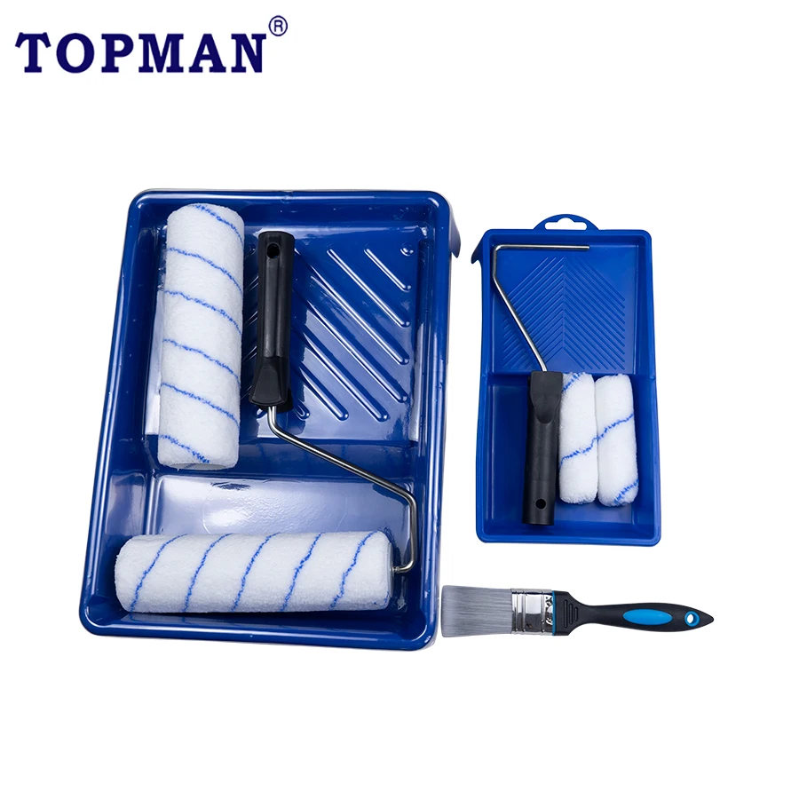 11PC Professional Paint Pad Tray with Roller Paint Brush Paint Tray Set ...