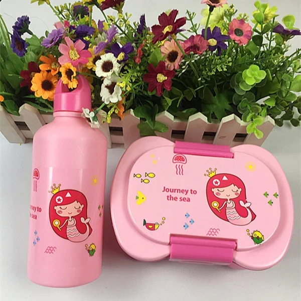 Insulated Lunch Box with Double Water Bottles - Perfect for School & Office