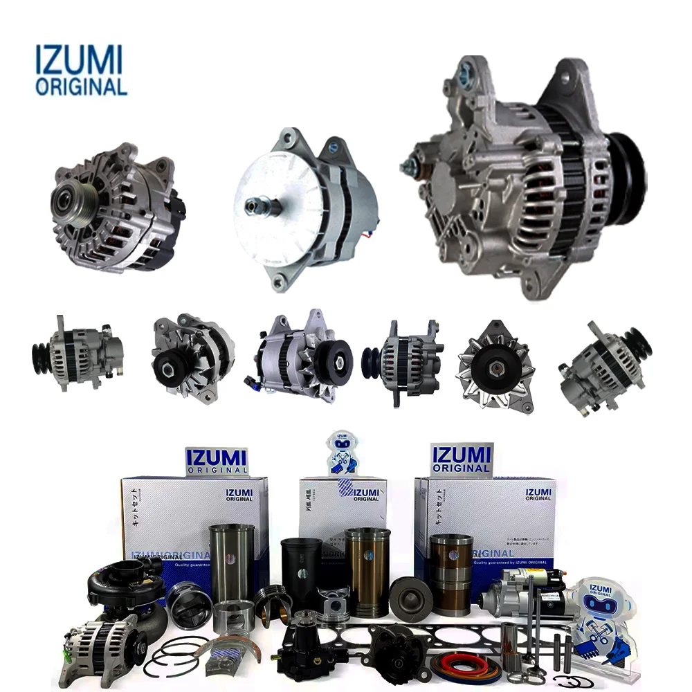 IZUMI ORIGINAL Alternator for ISUZU 4JB1 diesel engine starter parts| Alibaba.com