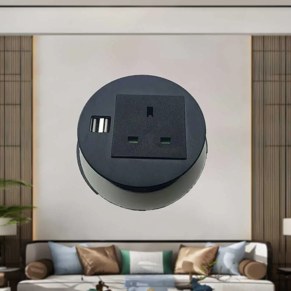 Oswell Desk Electrical Power Usb Rj45 Data Connector And Plug Socket ...