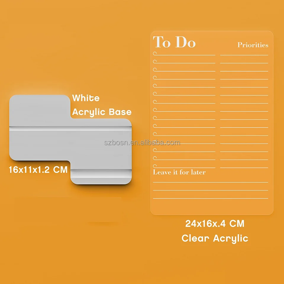 Clear Acrylic To Do List Board For Desktop Acrylic Dry Erase Calendar ...