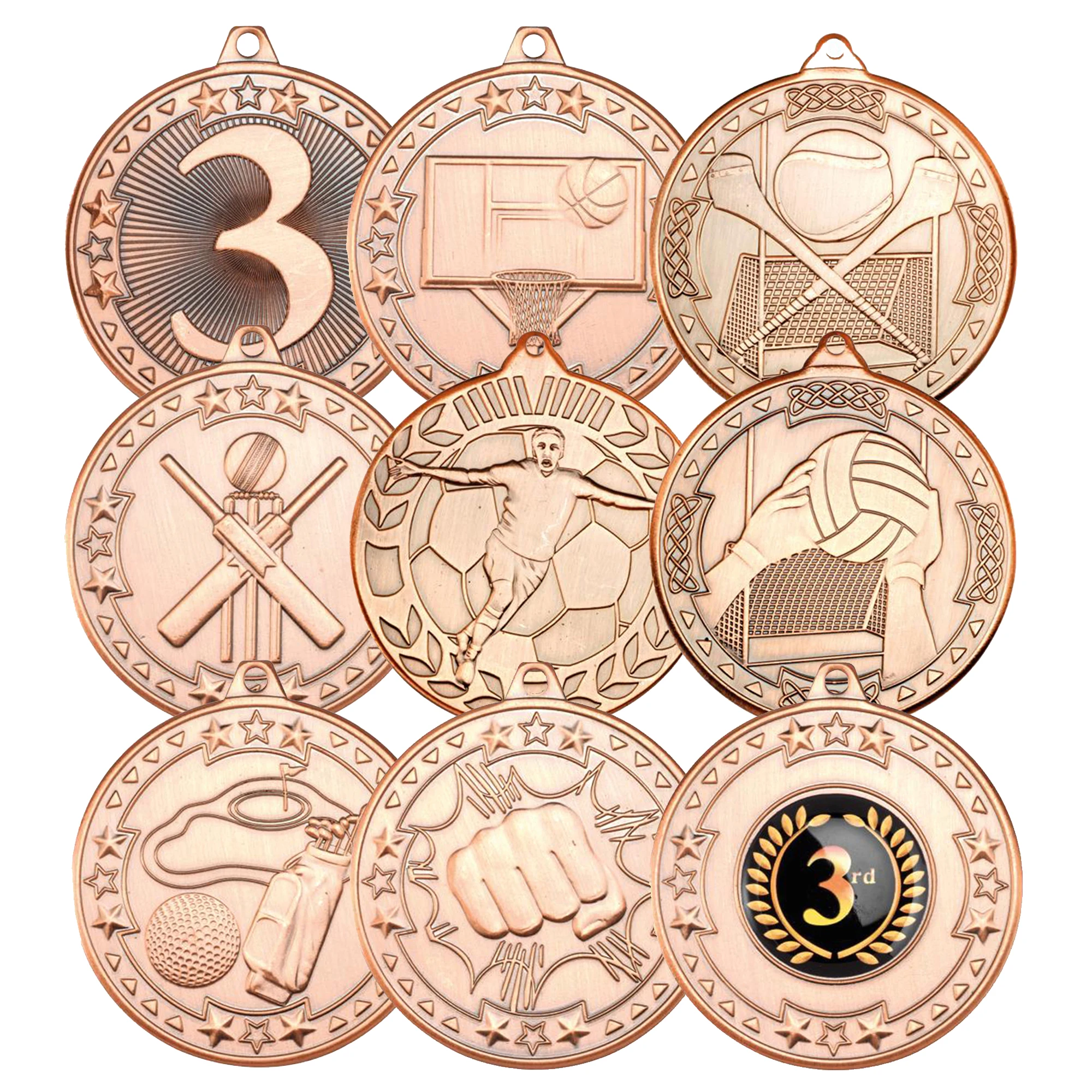 3d Gold Plated Armwrestling Medal Running Zinc Alloy Fiesta Custom ...