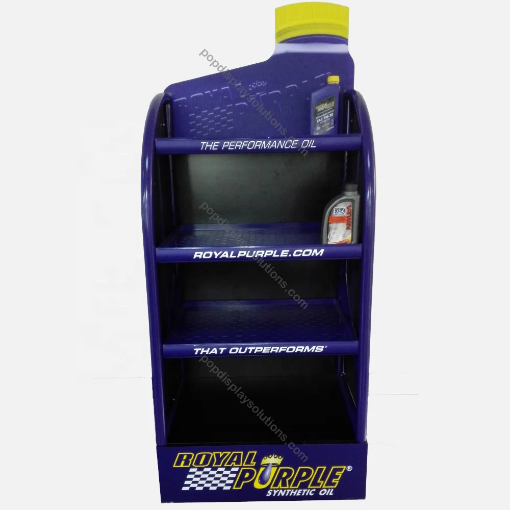Heavy Duty Free Standing Floor Metal Shop Lubricating Oil Display Rack ...