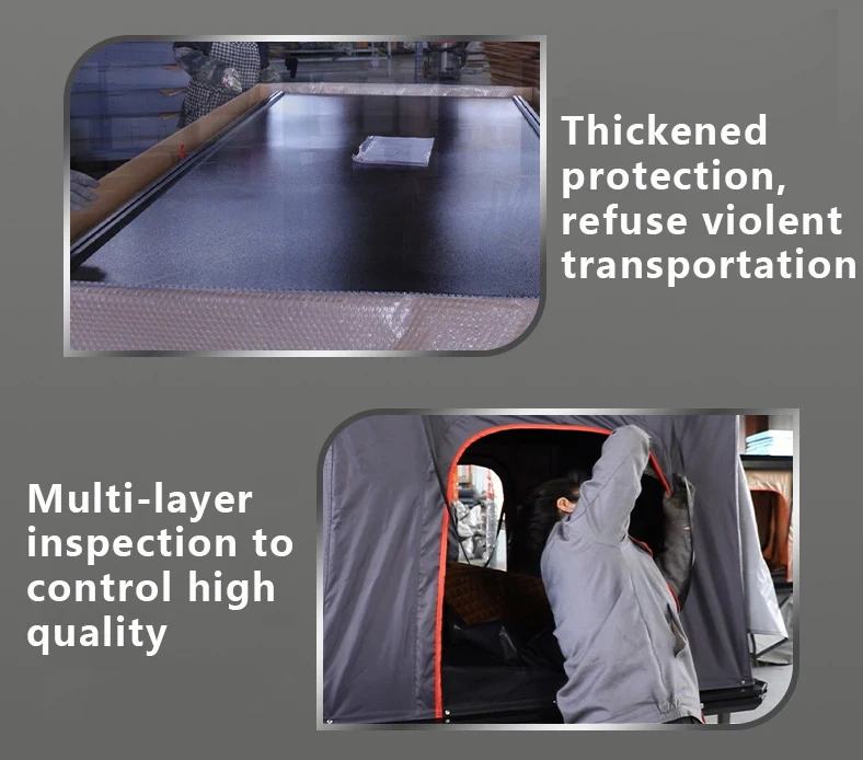 Triangle Camping Rooftop Tent Aluminum Top Roof Tent with Clamshell ...