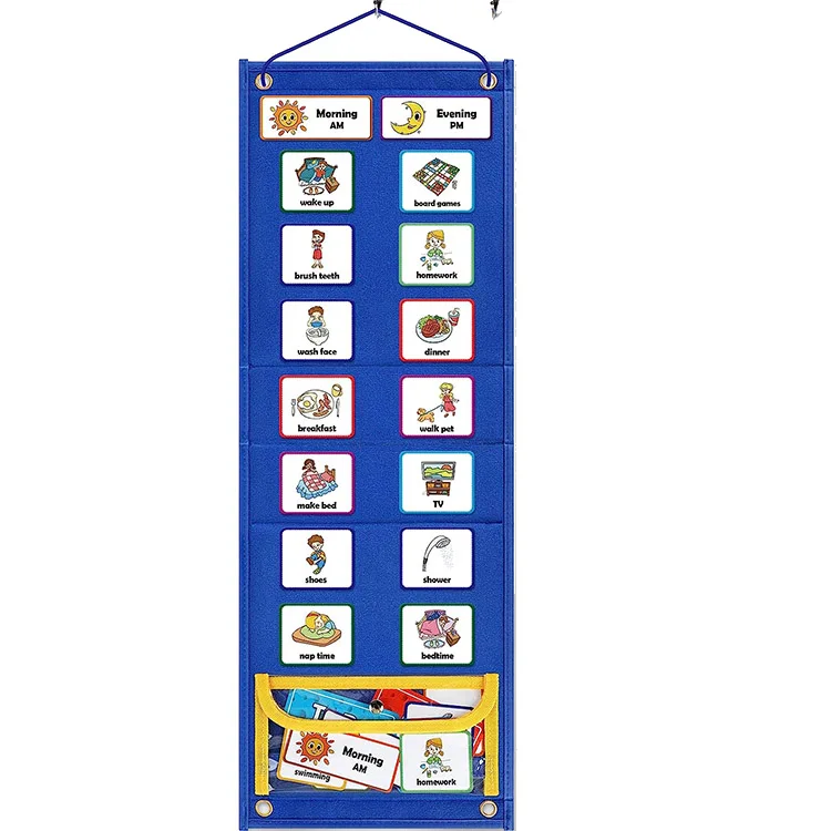 Large Visual Schedule for Kids Chore Reward Chart,Bedtime Routine Chart ...