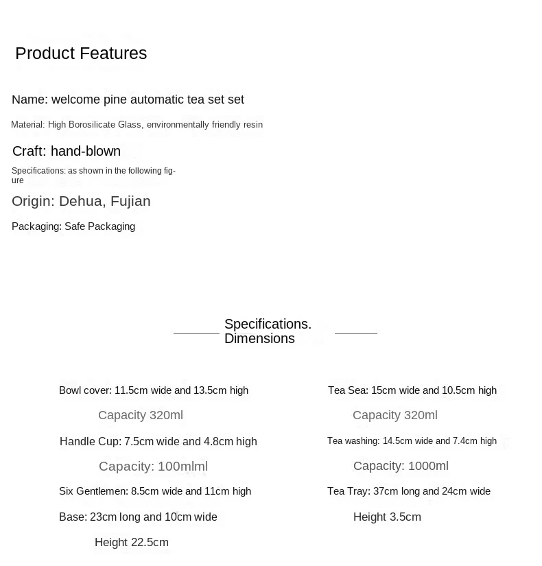 NEWELL Glass Automatic Teapot Chinese Style - Perfect Gift