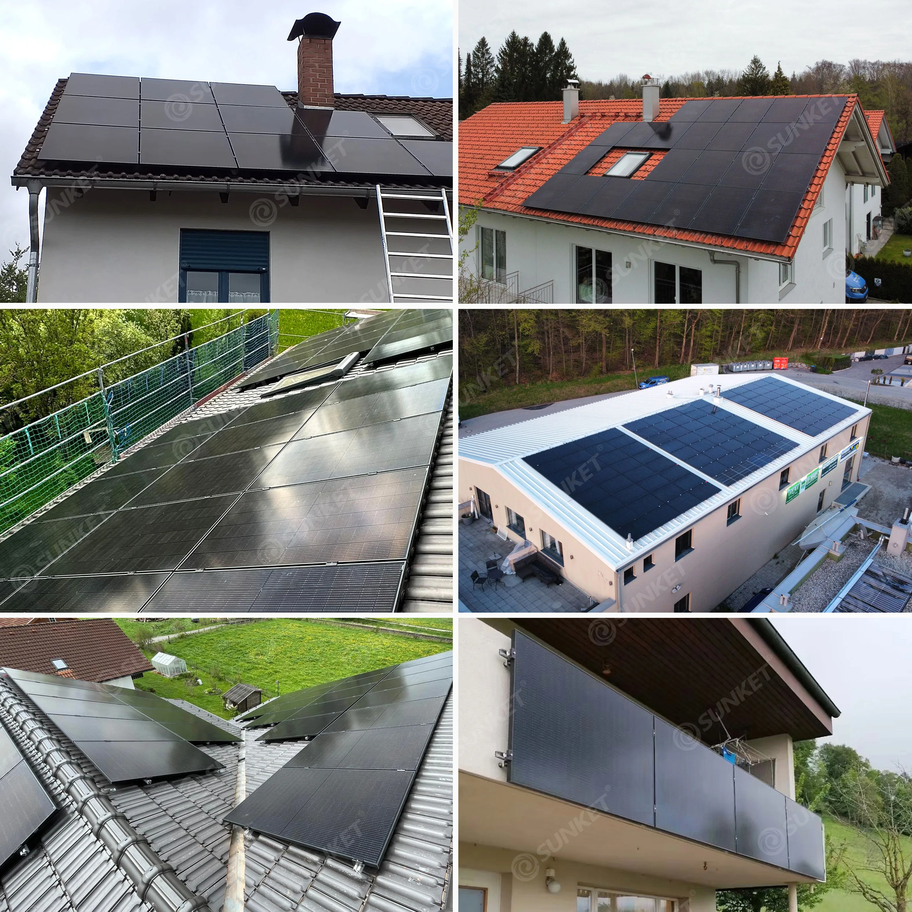 Eu Warehouse Stock Germany Monocrystalline Solar Panel Home Full Black ...