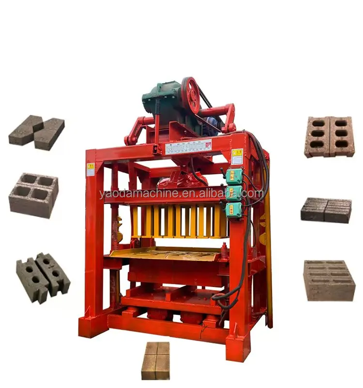 Cheap Qtj4-40 Small Manual Block Forming Machine Brick Production Line ...