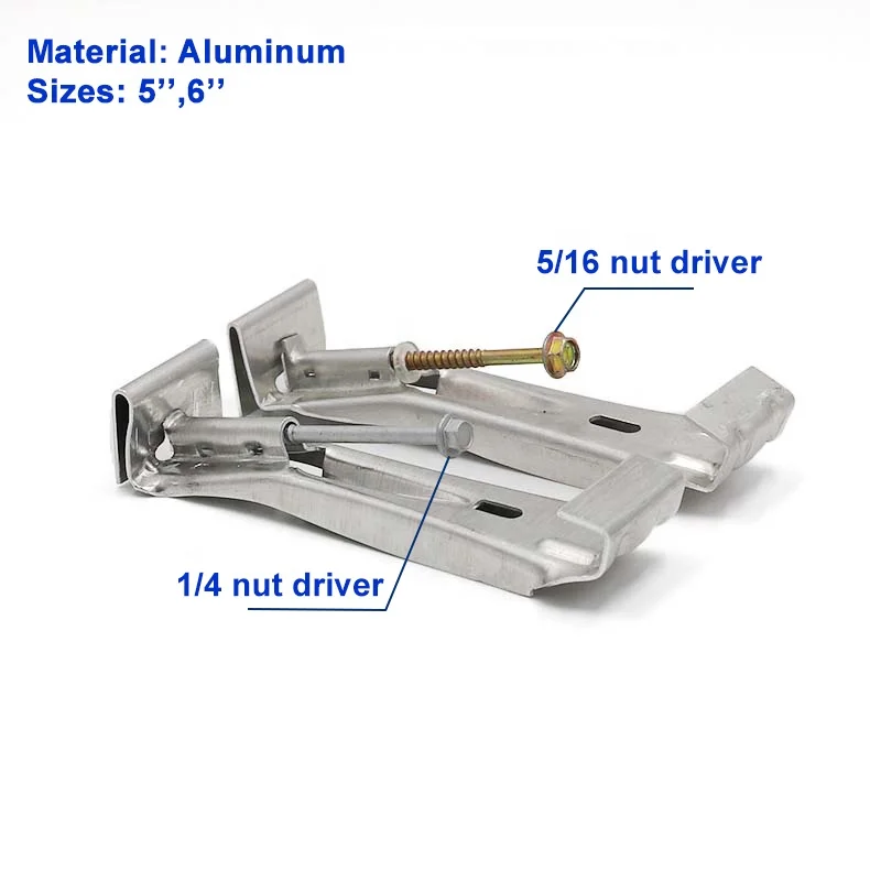 Aluminum Seamless 5 Inch Gutter Hidden Hanger Brackets