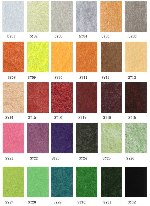 Custom Size Felt Sound Absorption Wall Panels Polyester Fiber Acoustic ...