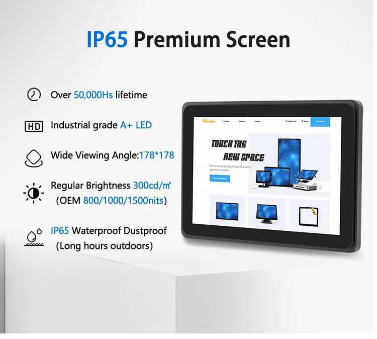 Open Frame Ip65 Industrial Monitor Embed 7 8 10.15 17 19 Inch ...