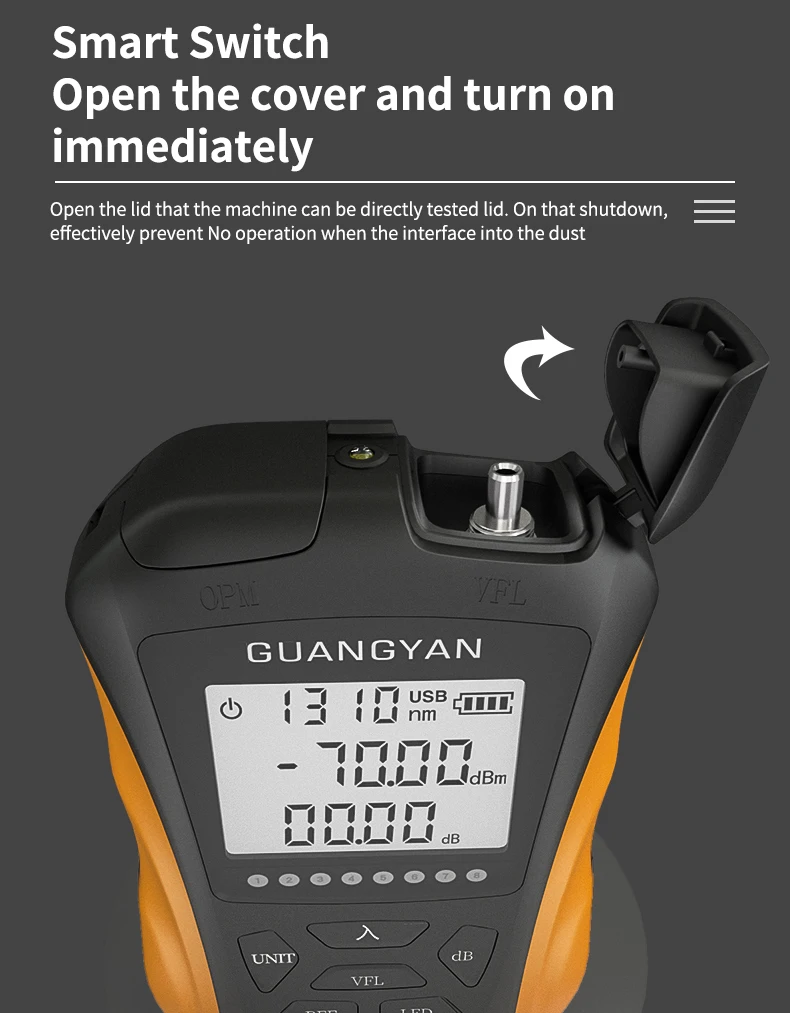 Network Fiber Optic Cable Tester Tool - 6 in 1 OPM VFL