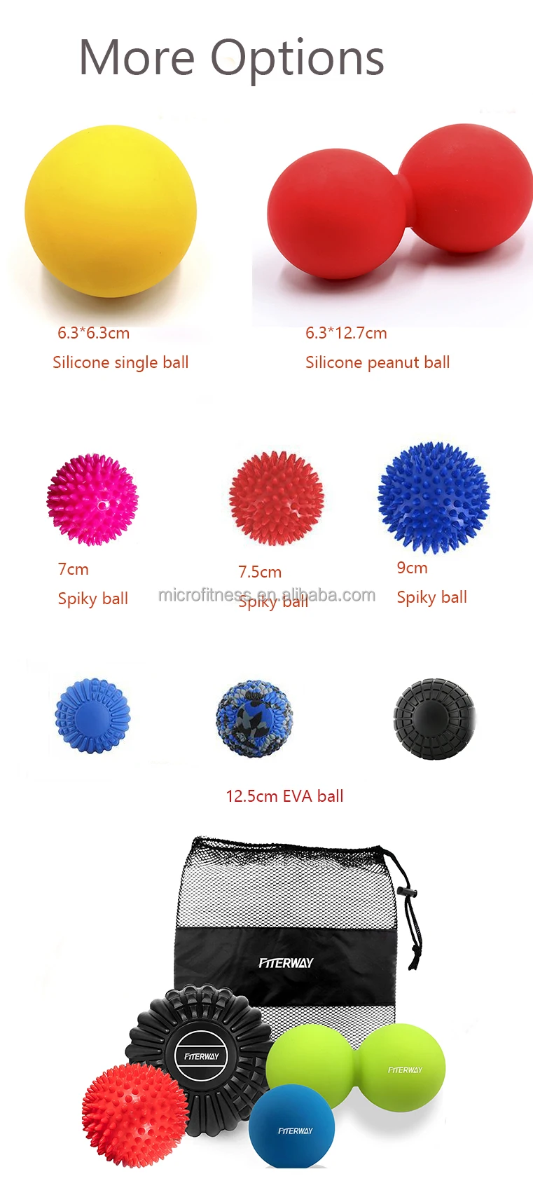 3pcs Therapy Massage Ball Set for Fitness & Relief