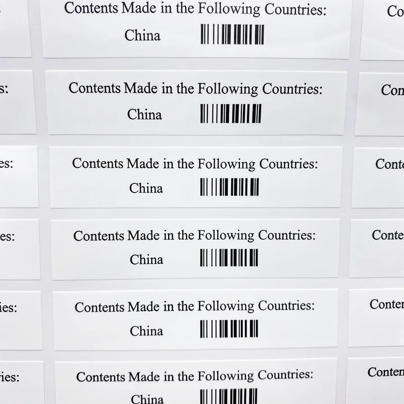 Custom Black Glossy Electronics Product Label Vinyl