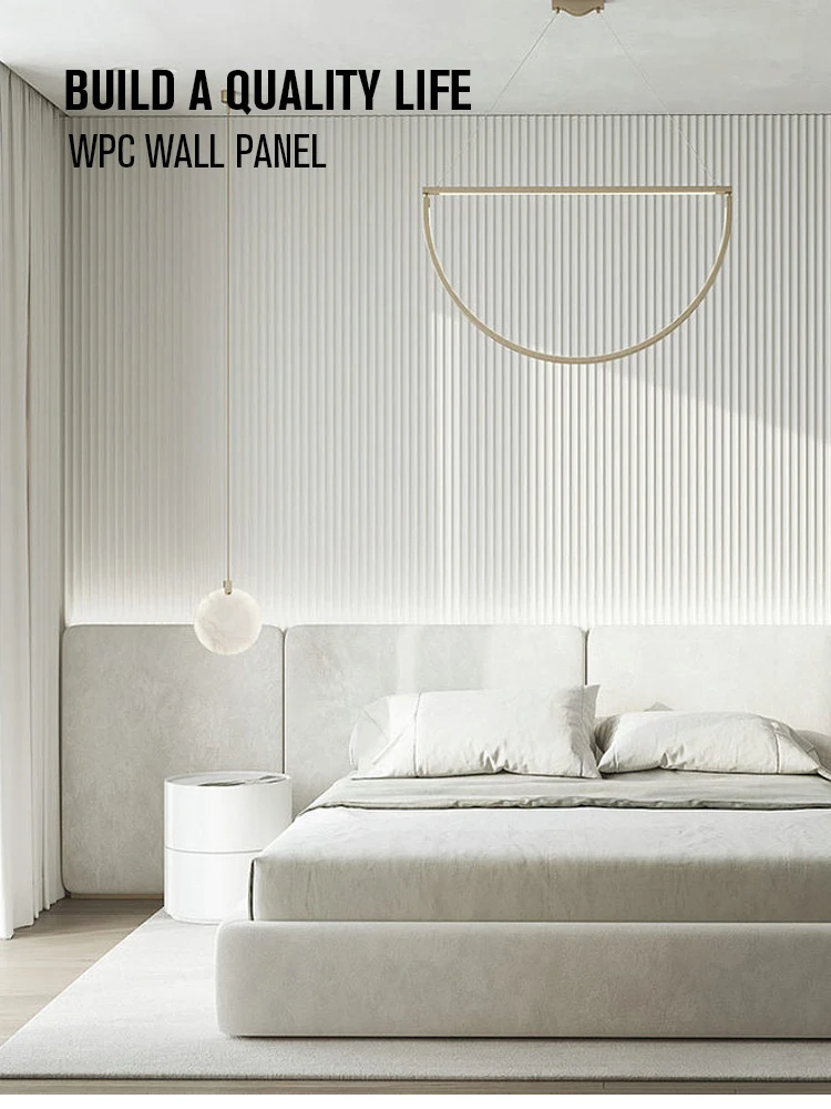 Waterproof Bamboo and Wood Fiber 3D Wave Shaped Wall Panel, Modern and ...