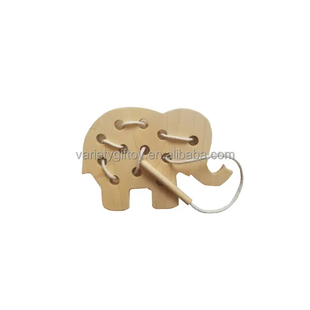 Wooden Lacing Threading Toy - Educational Fun for Kids